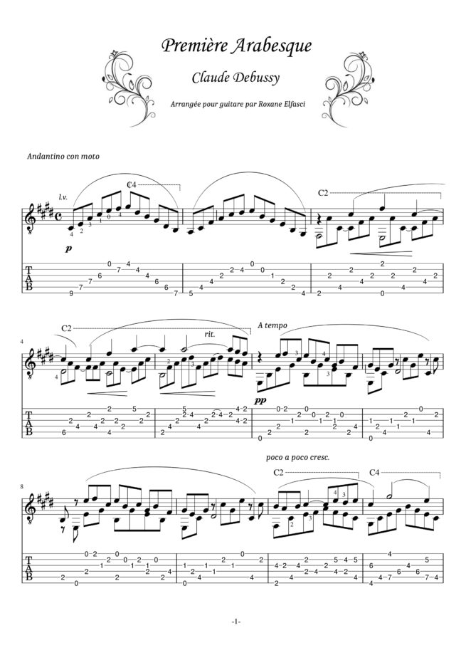First Arabesque - Claude Debussy • Roxane Elfasci